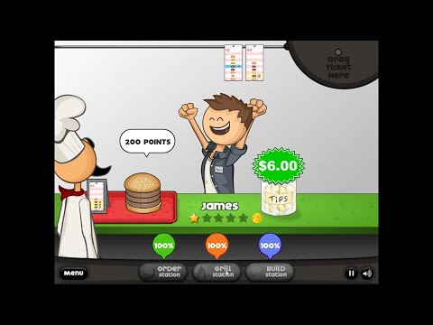 Papa's Burgeria - All Gold Customers + Reaching Rank 44 (Better Than Papa!)