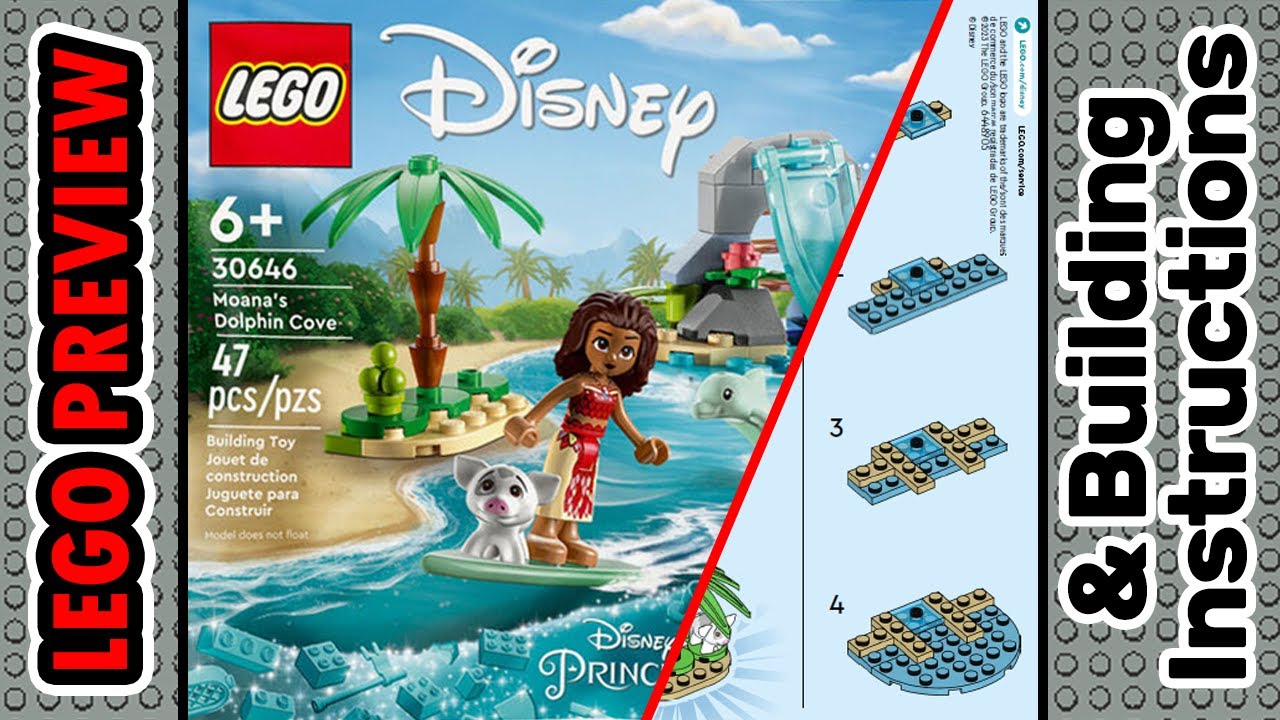PREVIEW: 30646, LEGO DISNEY, Moana's Dolphin Cove & Building ...