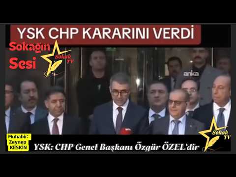 YSK Karar Verdi:  CHP Genel Başkanı Özgür ÖZEL'dir -#sokaktv #sokakröportajı