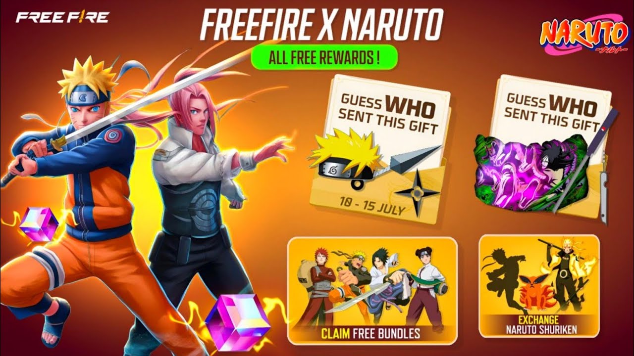 TONIGHT UPDATE FREEFIRE 🔥| NARUTO × FF COLLAB EVENTS | NEW EVENTS AND ...