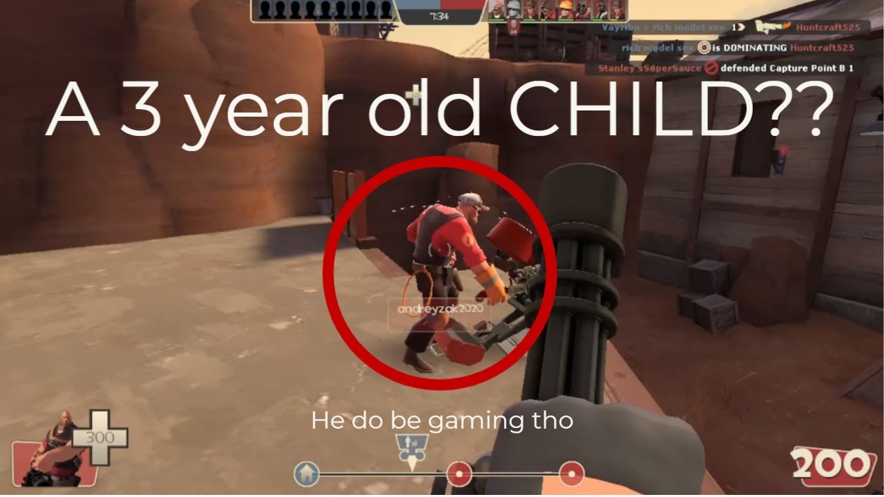 A 3 YEAR OLD PLAYING TF2 - YouTube