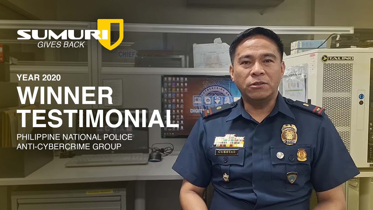 SUMURI Gives Back Winner Testimonial [2020 Winner - PNP Anti-Cyber ...