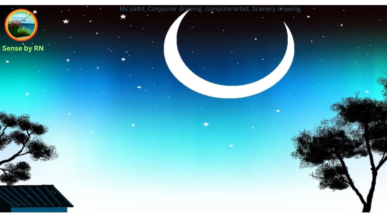 Simple Scenery drawing on ms paint, Ms Paint Drawing,Ms Paint Drawing ...