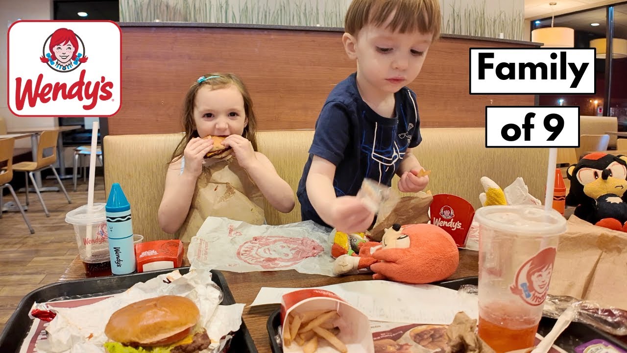 Late night supper at wendy's (Their first time eating inside a Wendys Restaurant!) - Mom of 8 ...