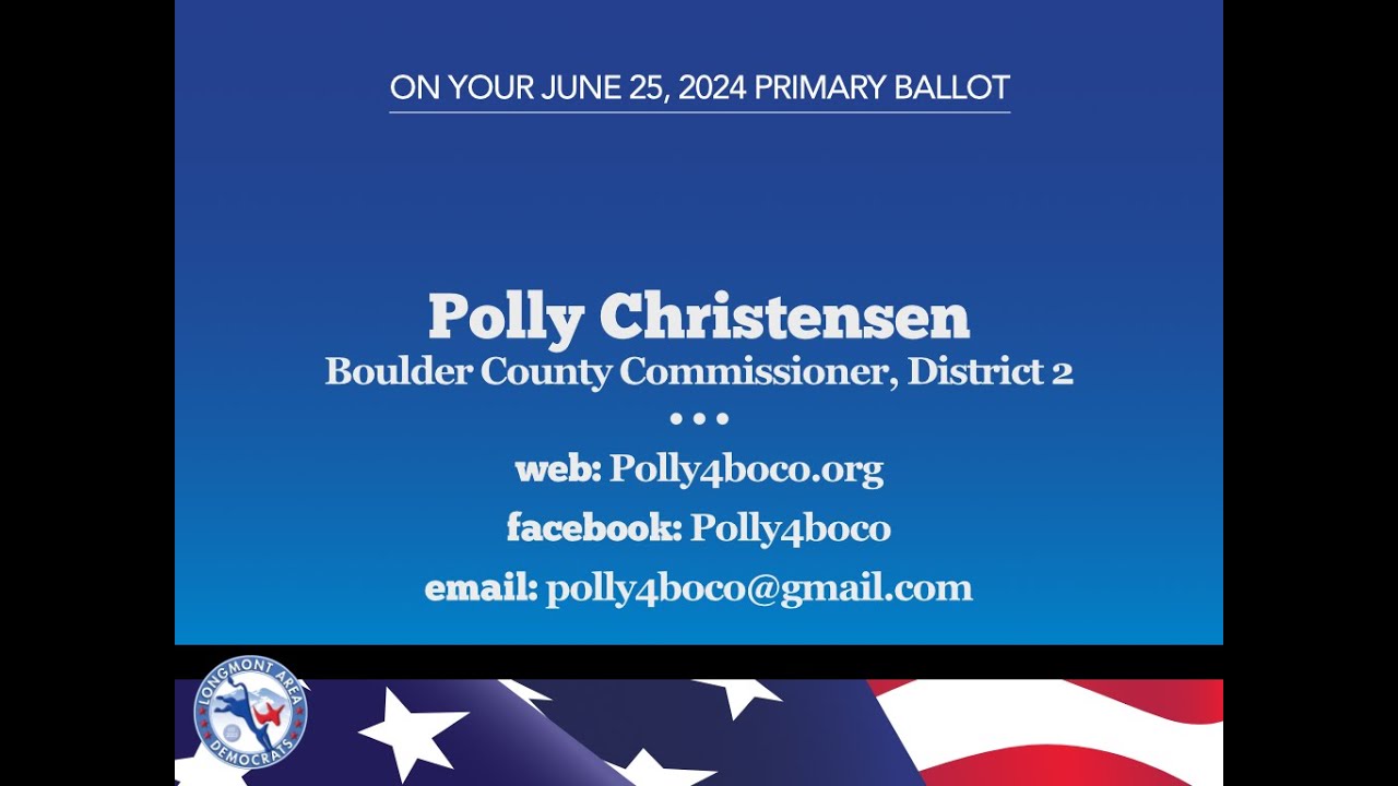 Polly Christensen 2024 Boulder County Commissioner District 2 Candidate ...