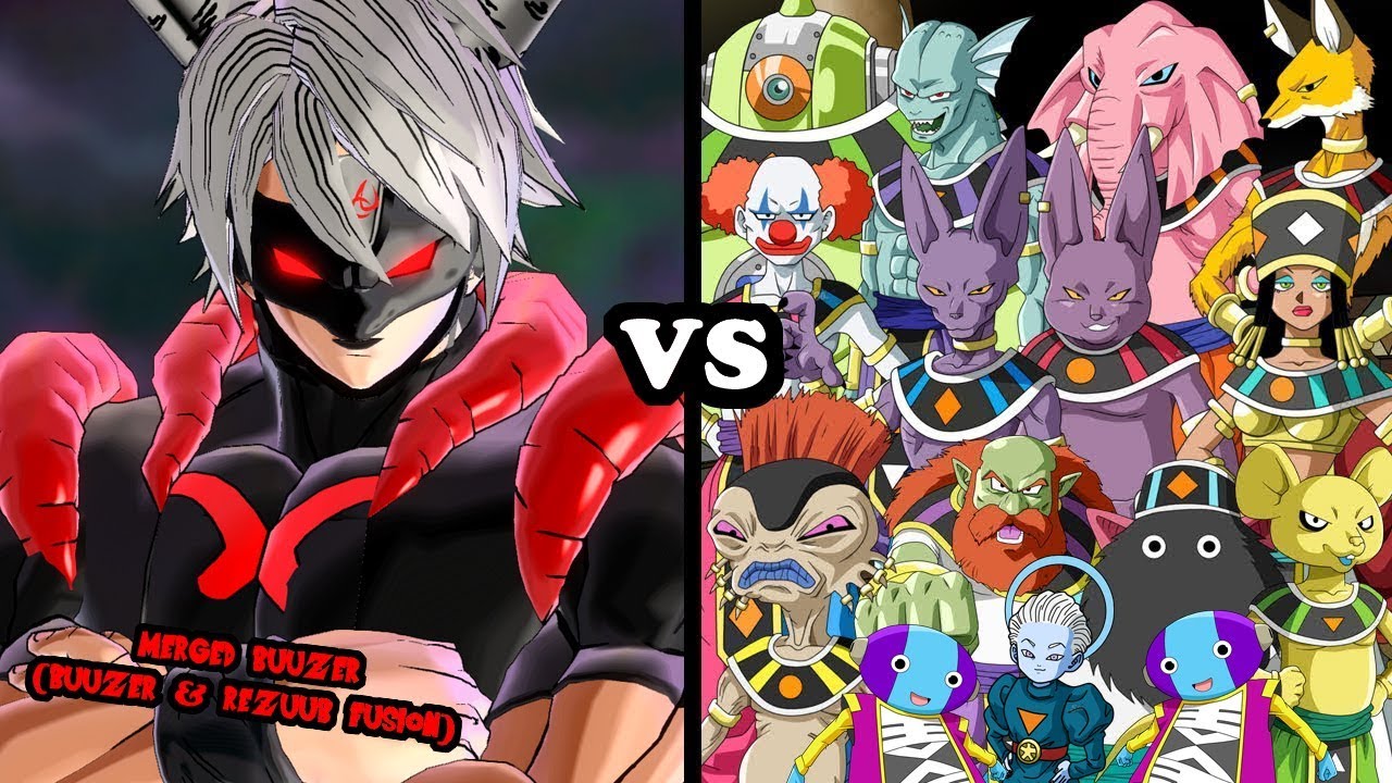 STRONGEST FUSION (Buuzer & Rezuub) VS ALL 12 GODS OF DESTRUCTION ...