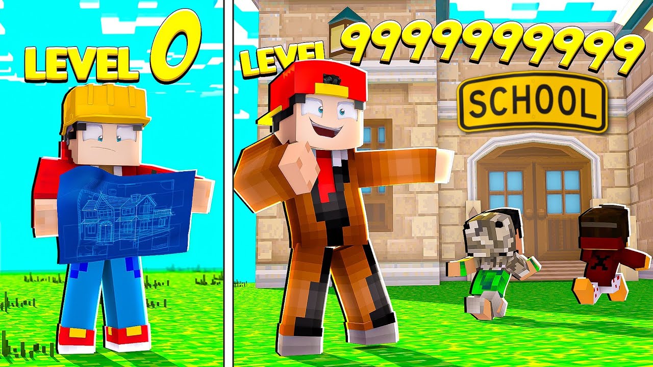 BUILDING my own SCHOOL in Minecraft.... - YouTube