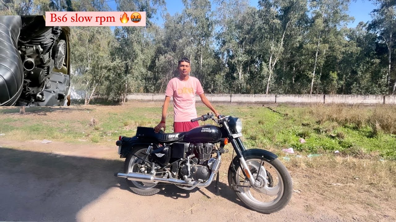 Bs6 Slow rpm 🔥😱 || Engine Sized 😓 || 3 gear ⚙️ #bullet #royalenfield # ...