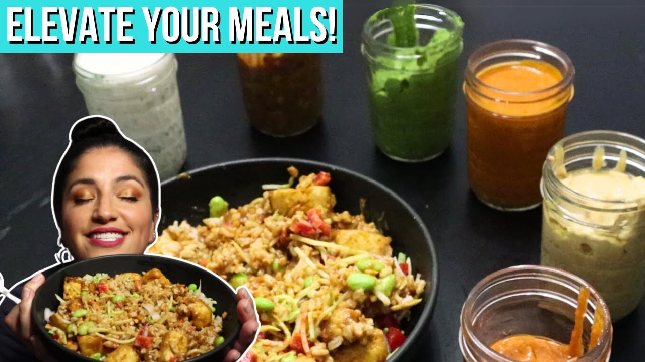 6 VEGAN SAUCES TO ENHANCE ANY MEAL! | Make mundane meal prep exciting ...