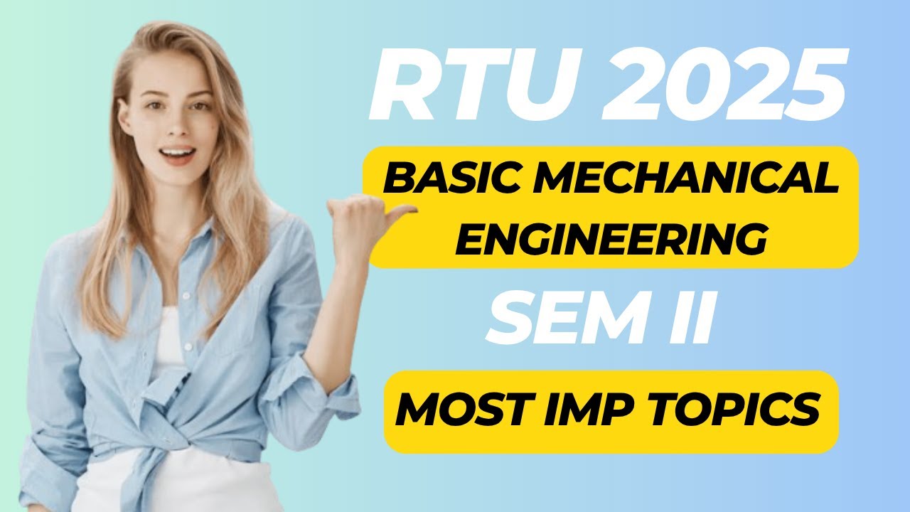 BTECH IInd Semester | Basic Mechanical Engineering | Most Imp Questions | RTU EXAM 2025 | BME ...