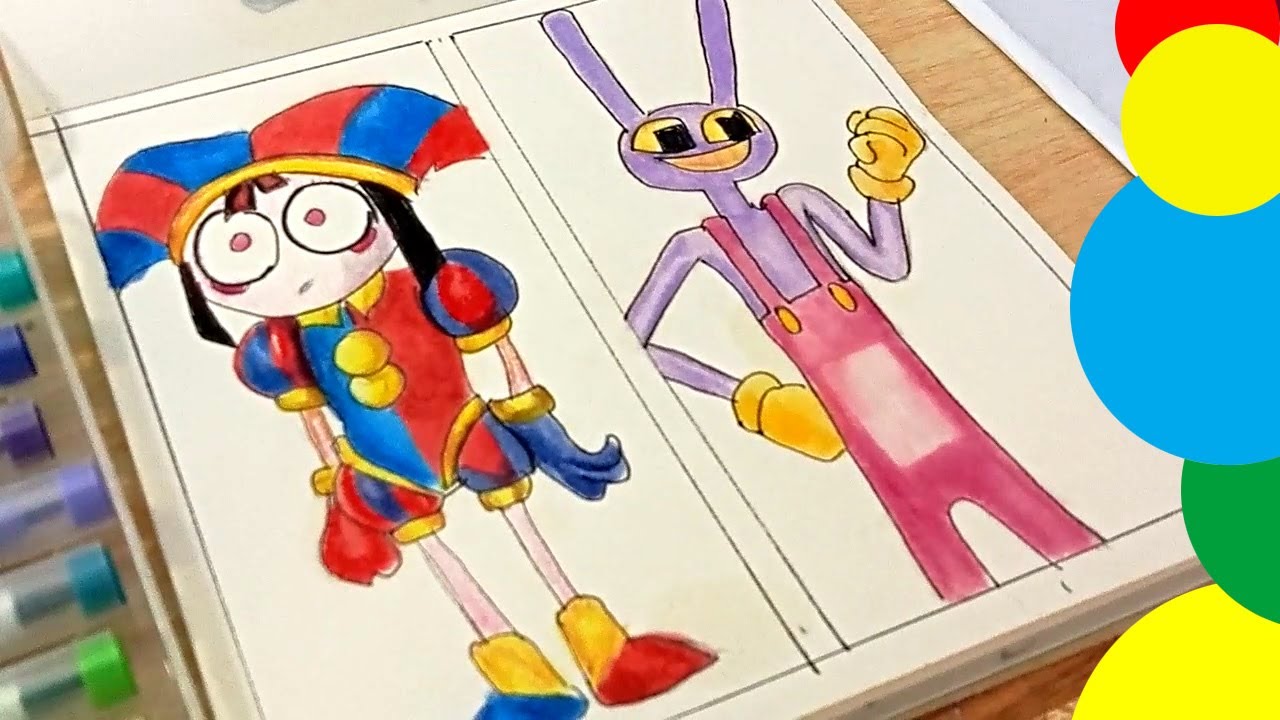 Drawing The Amazing Digital Circus / Pomni and jax - YouTube