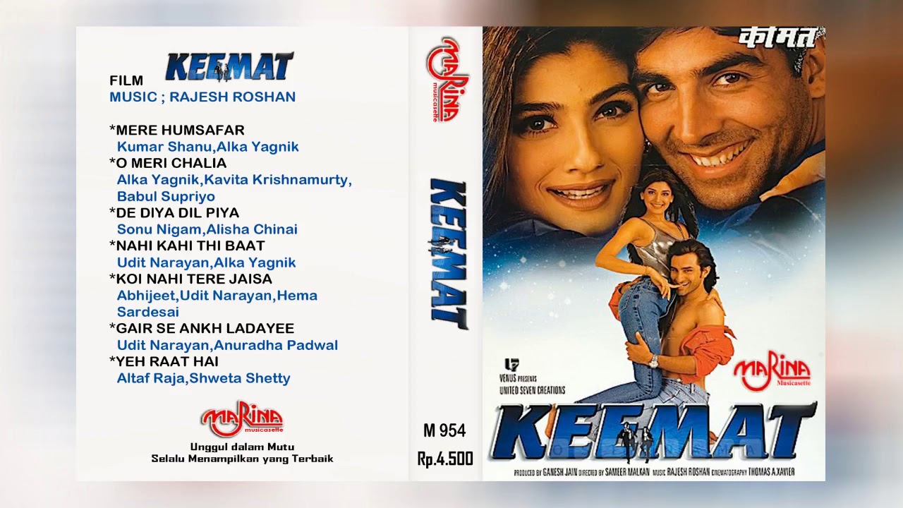 KEEMAT 1998 AKSAY KUMAR,SAIF ALI KHAN,SONALI BENDRE,RAVENA TANDON MP3 ...