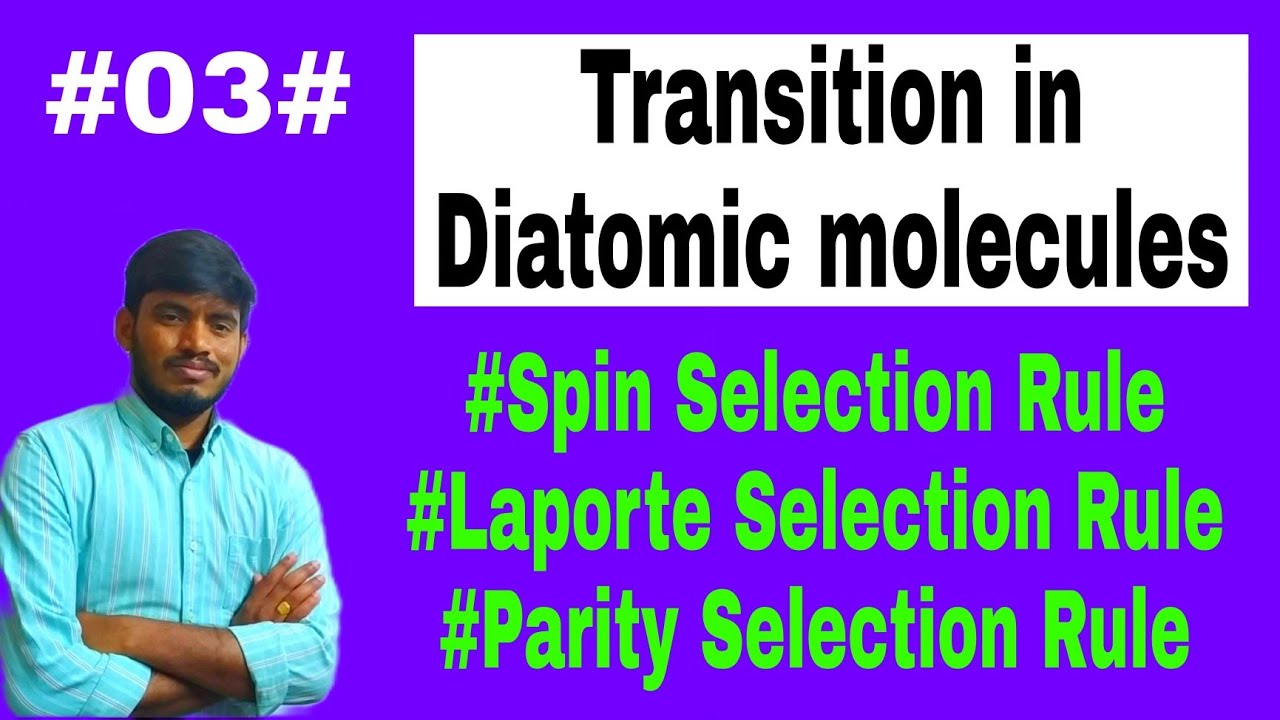 #Electronic Transitions/Rules//Term symbol of diatomic molecules// Spin ...