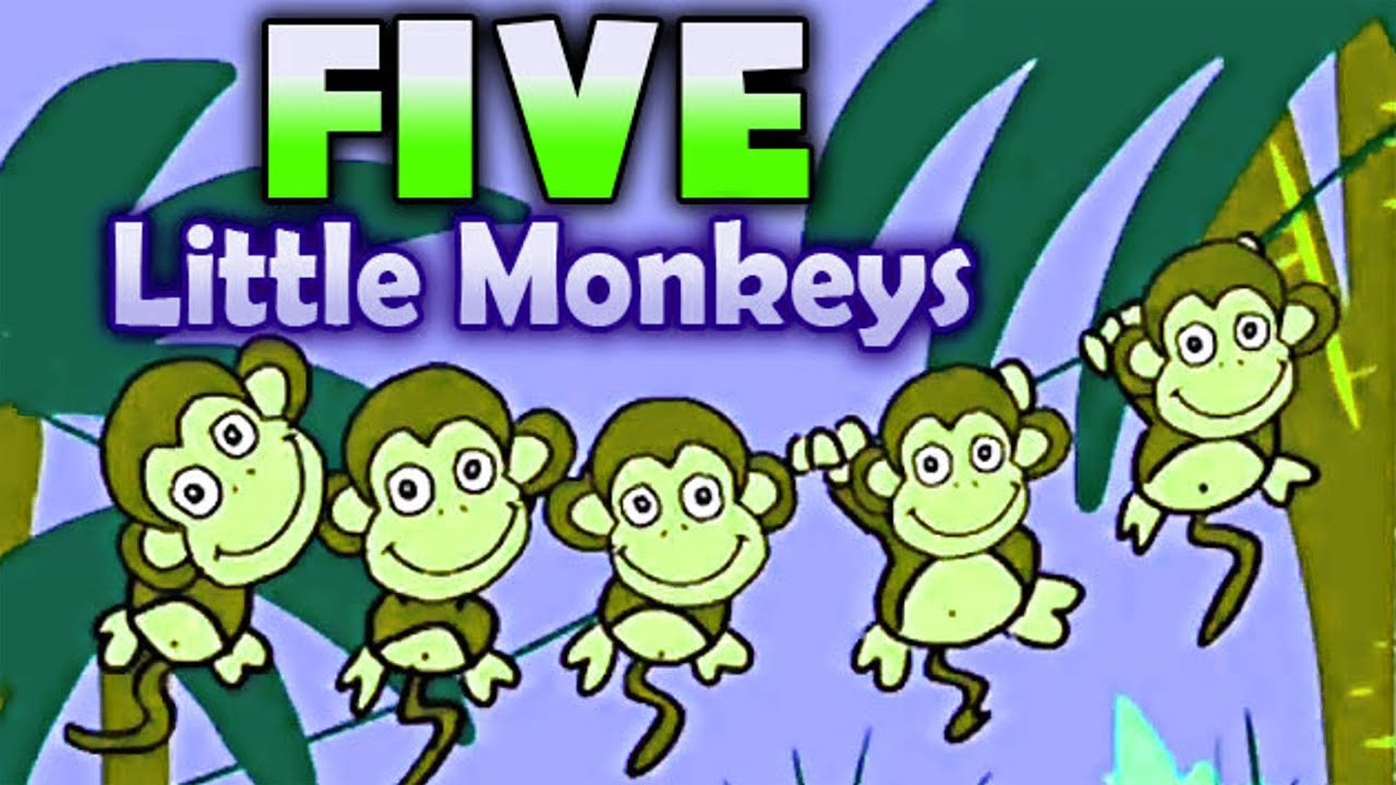 Five Little Monkeys I Kids Rhymes with Lyrics 22.11.2020 - YouTube