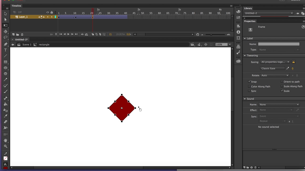 Basic classic tween in Animate CC - YouTube