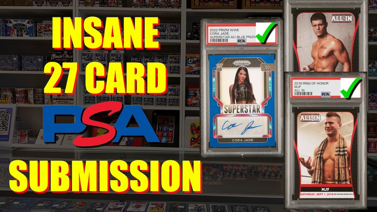 MASSIVE 27 CARD PSA SUBMISSION WITH RARE WRESTLING CARDS - YouTube