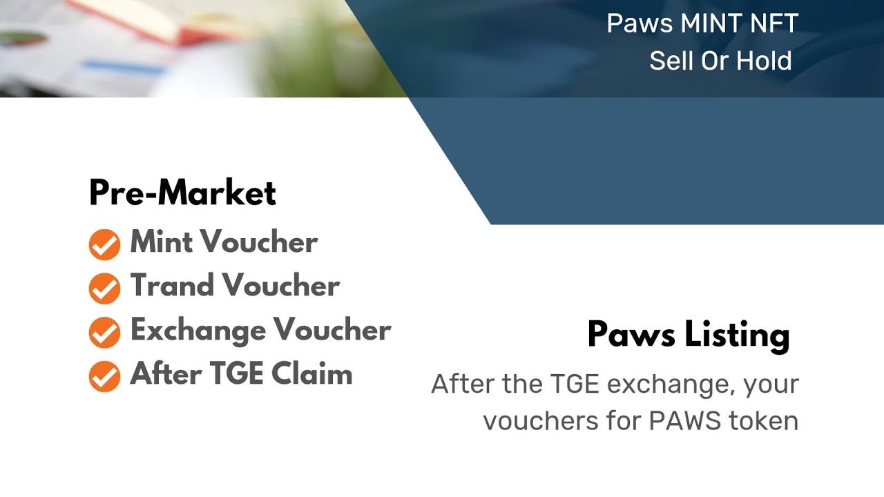PAWS Vouchers mint NFT 300k TGE Paws Listing#airdrop #claim #paws # ...