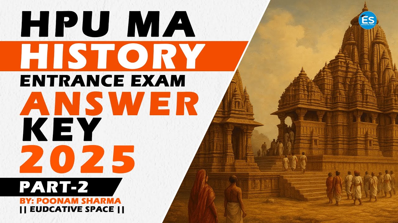 HPU MA History Entrance Question Paper 2025 Part-2 || HPU MA History ...