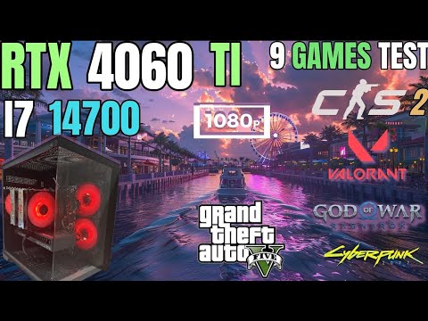 INTEL I7 14700 -  NVIDIA RTX 4060 TI  - 9 GAMES TEST ON LATE 2024 END [BEST SETTING] GAMING PC BUILD