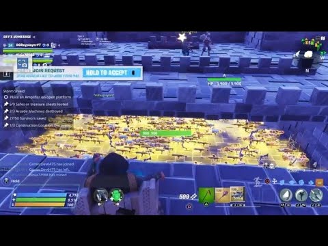 Live Fortnite Save The World Inventory fill 144 guns giveaway #fortnite ...