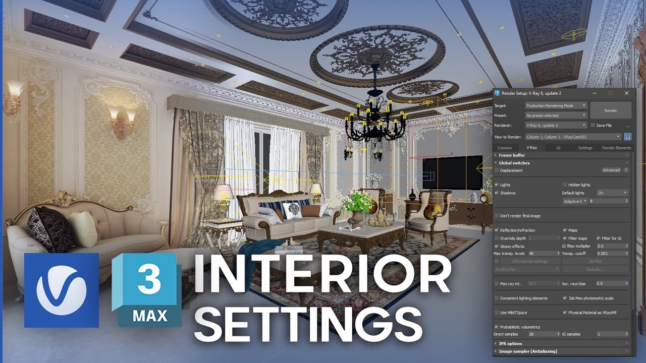 Realistic Interior Rendering Tutorials | 3ds Max 2025 & V-Ray 7 - YouTube