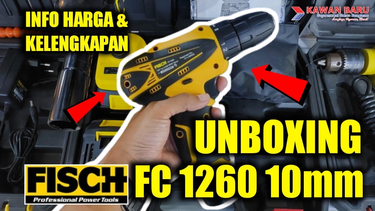 UNBOXING FISCH FC 1260 10mm - harga dan kelengkapan - YouTube
