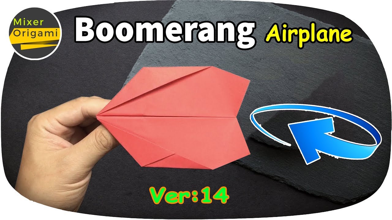 Origami Boomerang Plane Ver 14 Boomerang Paper AirPlane origami-boomerang-plane-ver-14-boomerang-paper-airplane