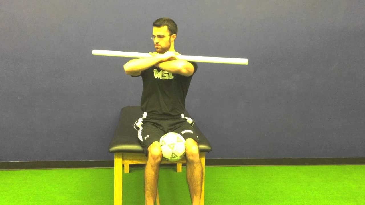 Seated T-spine Rotation Test - YouTube