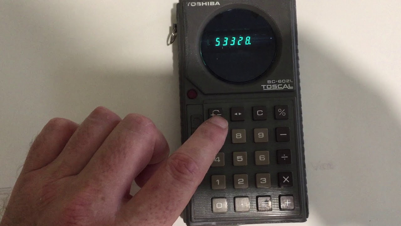 Vintage Toshiba Calculator - BC-602L TOSCAL - YouTube