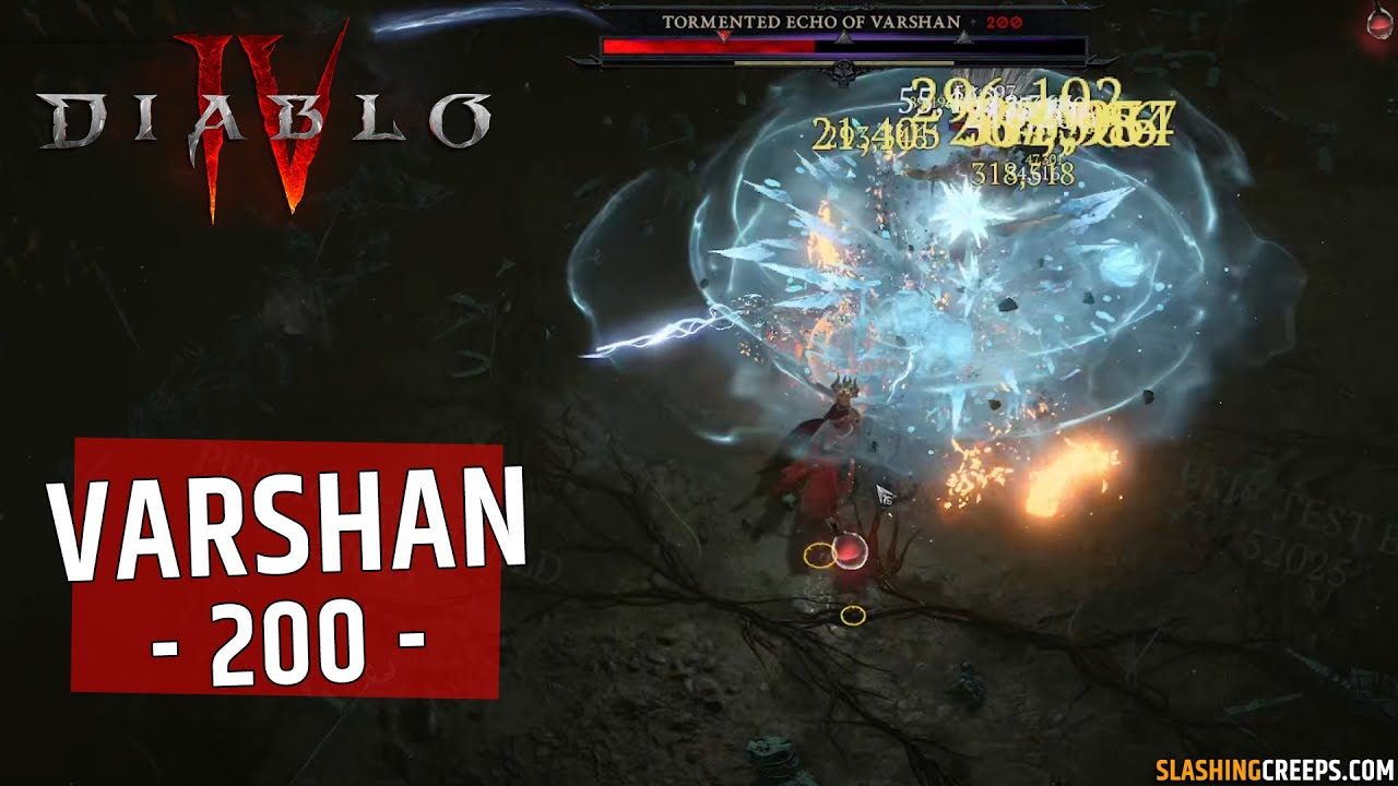 Tormented Echo of Varshan 200 Diablo 4 Patch 1.4, uber boss gameplay ...