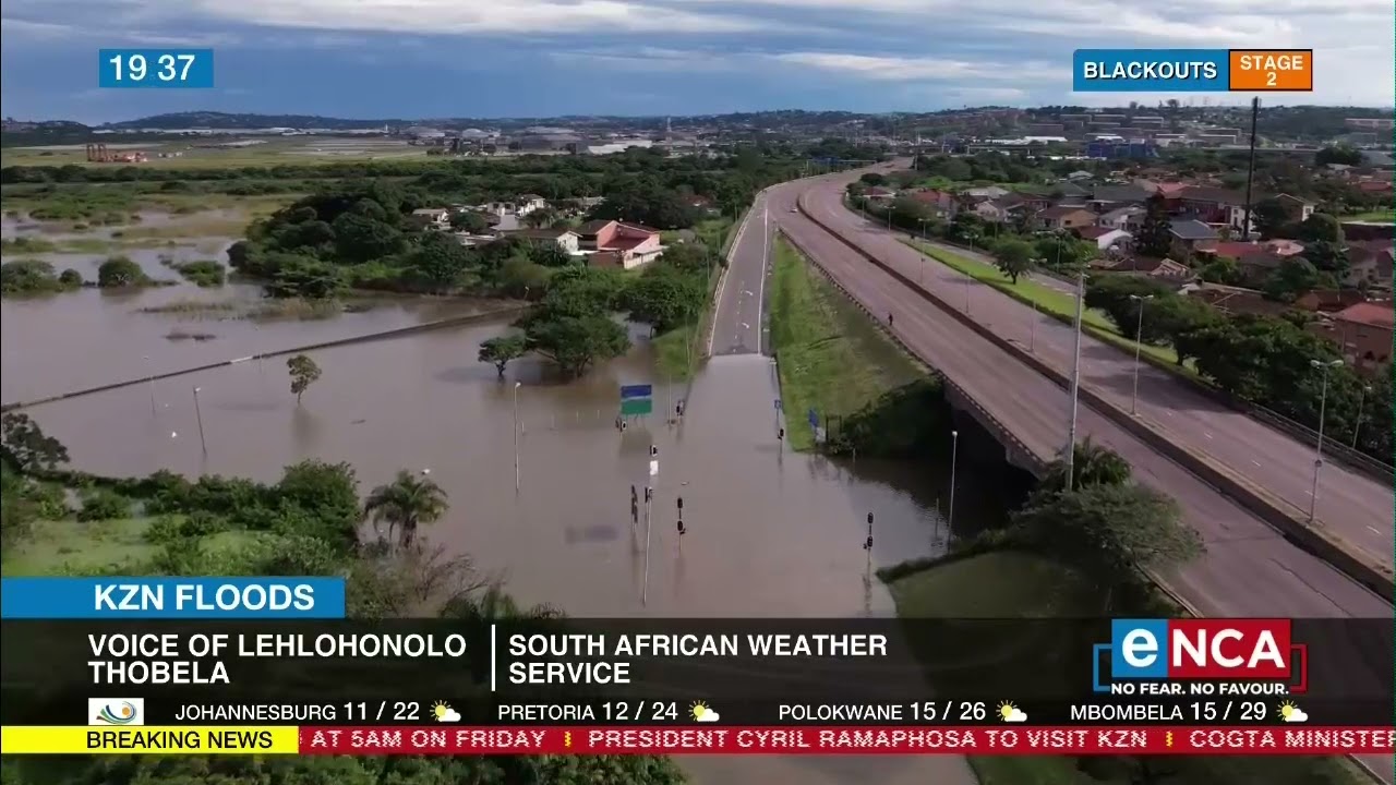 KZN floods | SA Weather Service warns more rain still expected - YouTube
