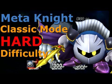 Super Smash Bros. Brawl - Classic Mode - (HARD Difficulty) (Meta Knight ...