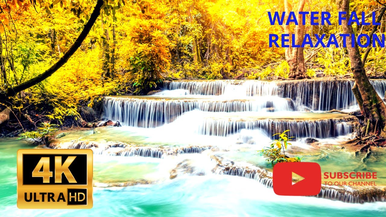 Nature Relaxing Music | Peaceful water fall sound & Rythm Sunny Day in Forest || Refresh Your ...