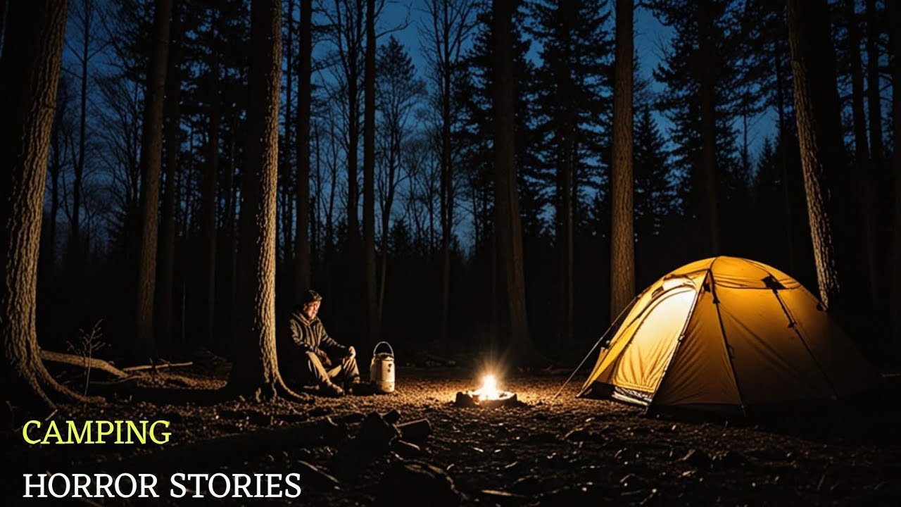 12 Scary Camping In The Woods Horror Stories | With Rain Sounds - YouTube