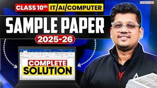 US Official Sqp Solution 2024 Class 10 It Code 402 Cbse Sample Paper ...