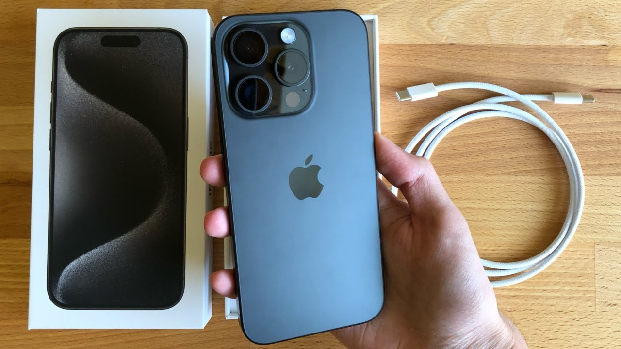 Apple iPhone 15 Pro Unboxing & New Features (Black Titanium) - YouTube