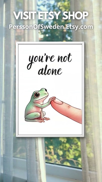 Cute Frog Poster, Inspirational Quote Wall Art, Cute Frog Drawing ...