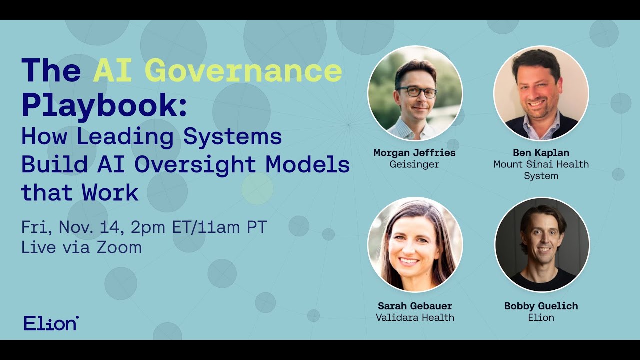 The AI Governance Playbook: How leading health systems build AI ...
