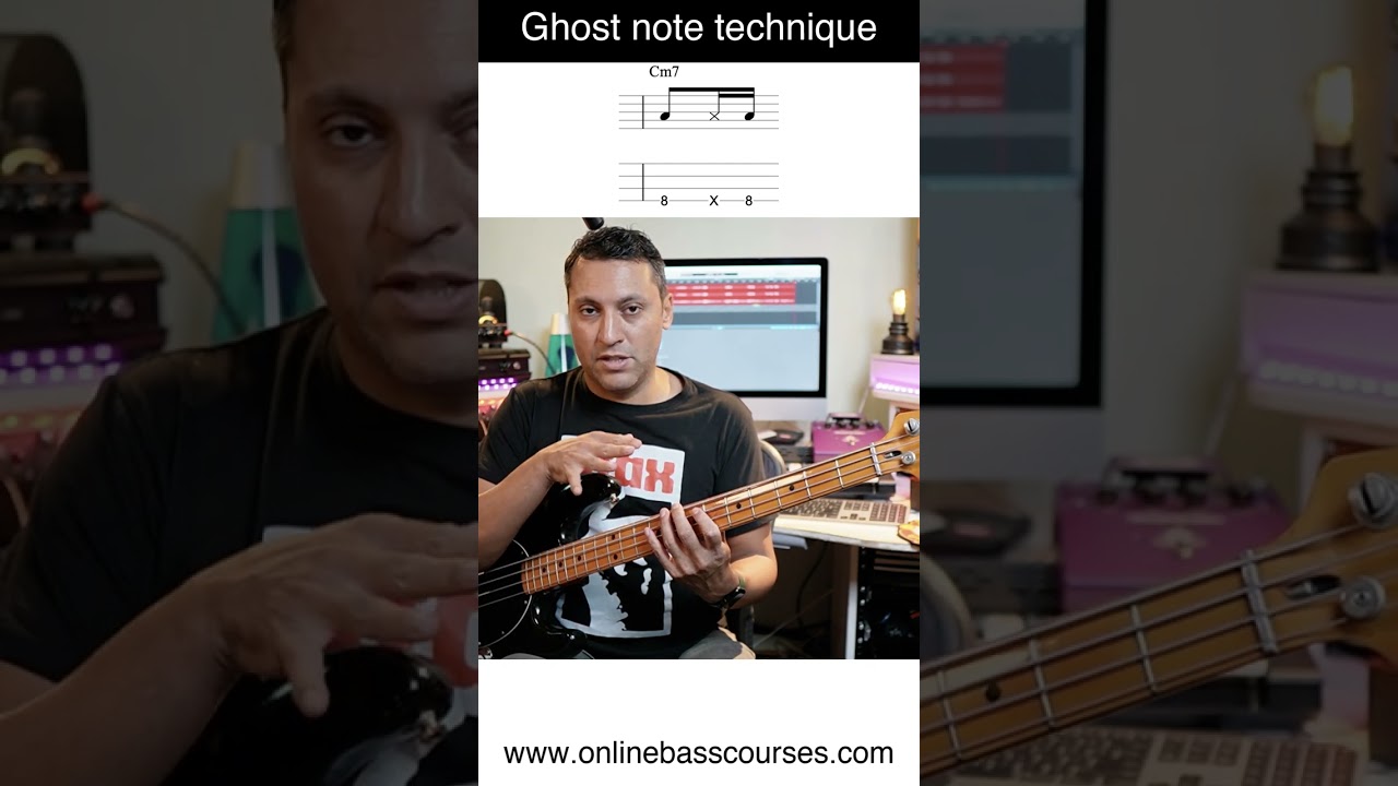 PROPER ghost note bass technique - YouTube