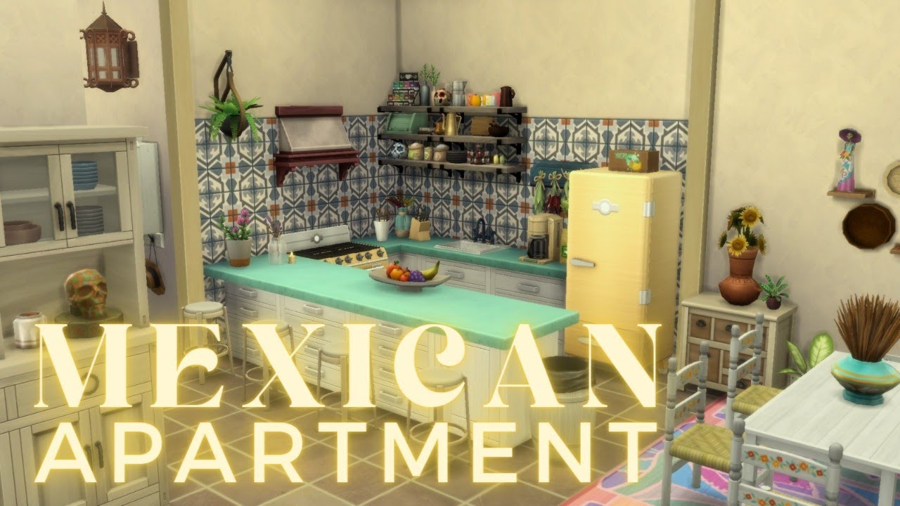 Sunny Mexican apartment 🪴 The Sims 4 Speed Build - YouTube