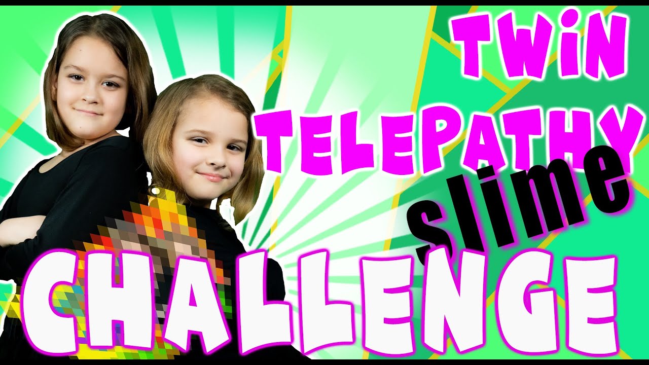 Twin Telepathy Slime CHALLENGE I Two SisterS I - YouTube