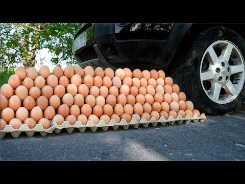 Car vs 400 Eggs | Crushing Crunchy & Soft Things by Car! | How to SMASH 400 EGGS by Car | EXPERIMENT