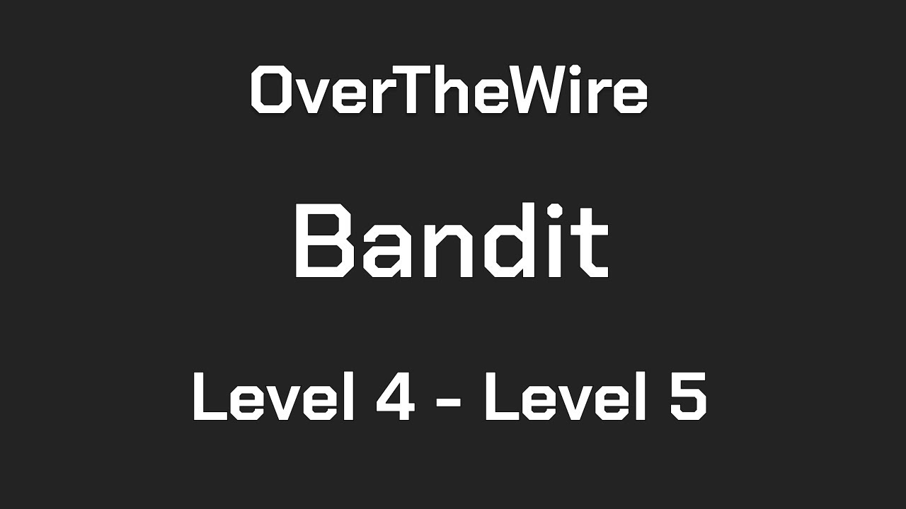 OverTheWire Bandit Level 4 - Level 5 - YouTube