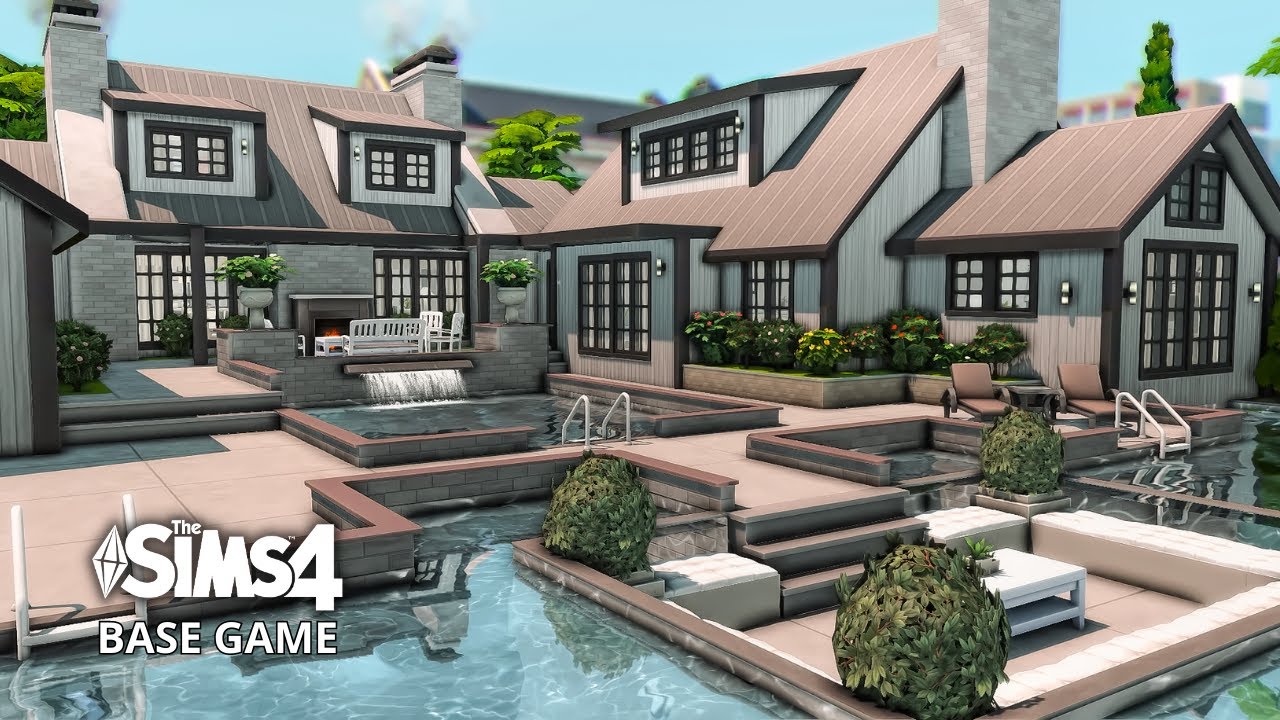 5 bedroom family home | BASE GAME | The Sims 4 Stop motion build | No ...