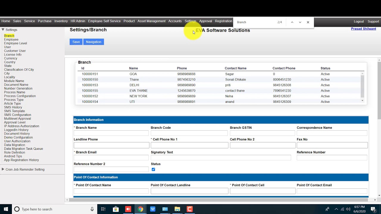 How to define multiple companies in the EVA ERP system. - YouTube