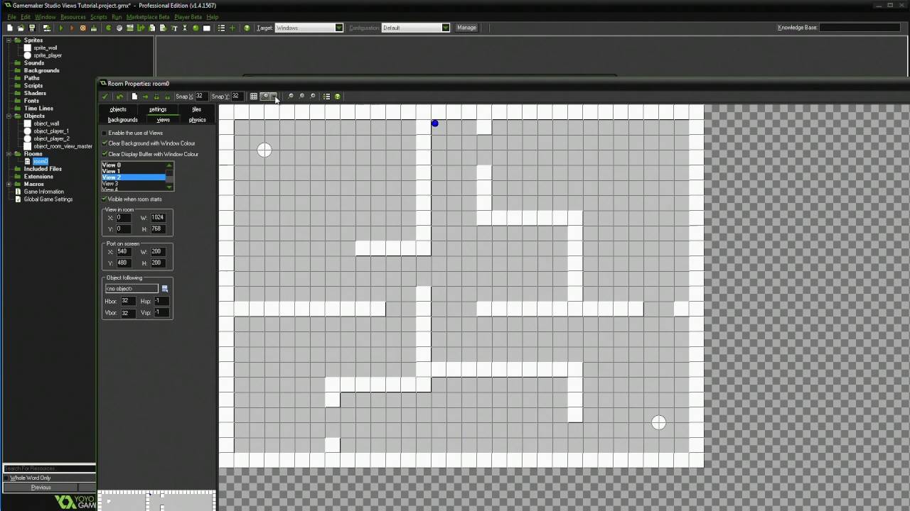 Gamemaker Studio 1 Views Tutorial - YouTube