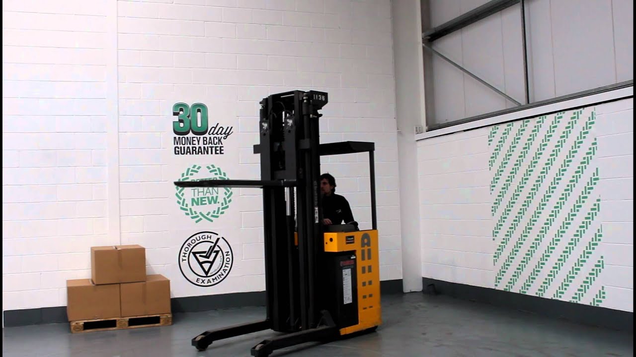 1136 Atlet Electric 1000KG Used Reach Forklift Truck.MOV - YouTube