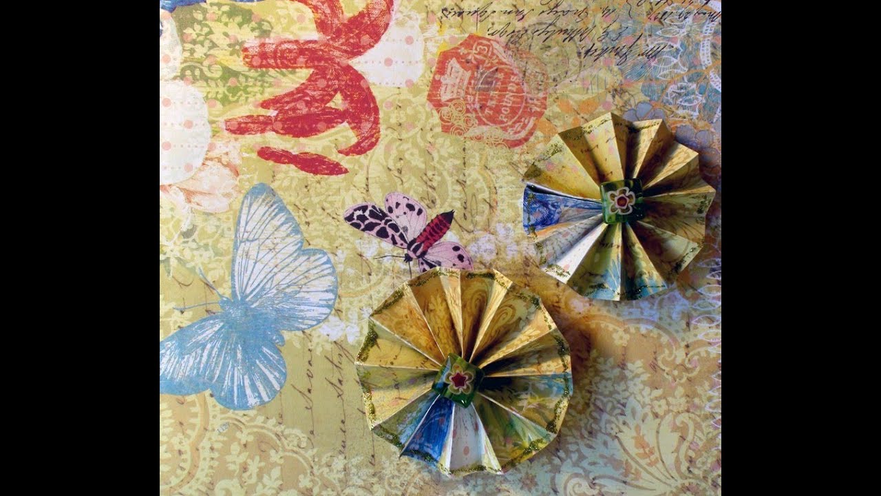 How To Make a Simple Paper Rosette - YouTube