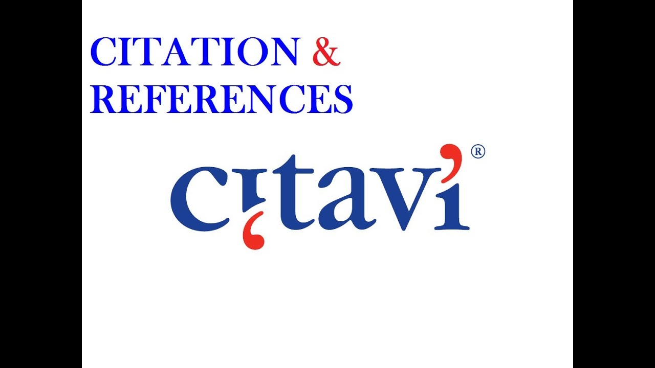 Citation and references using Citavi - YouTube