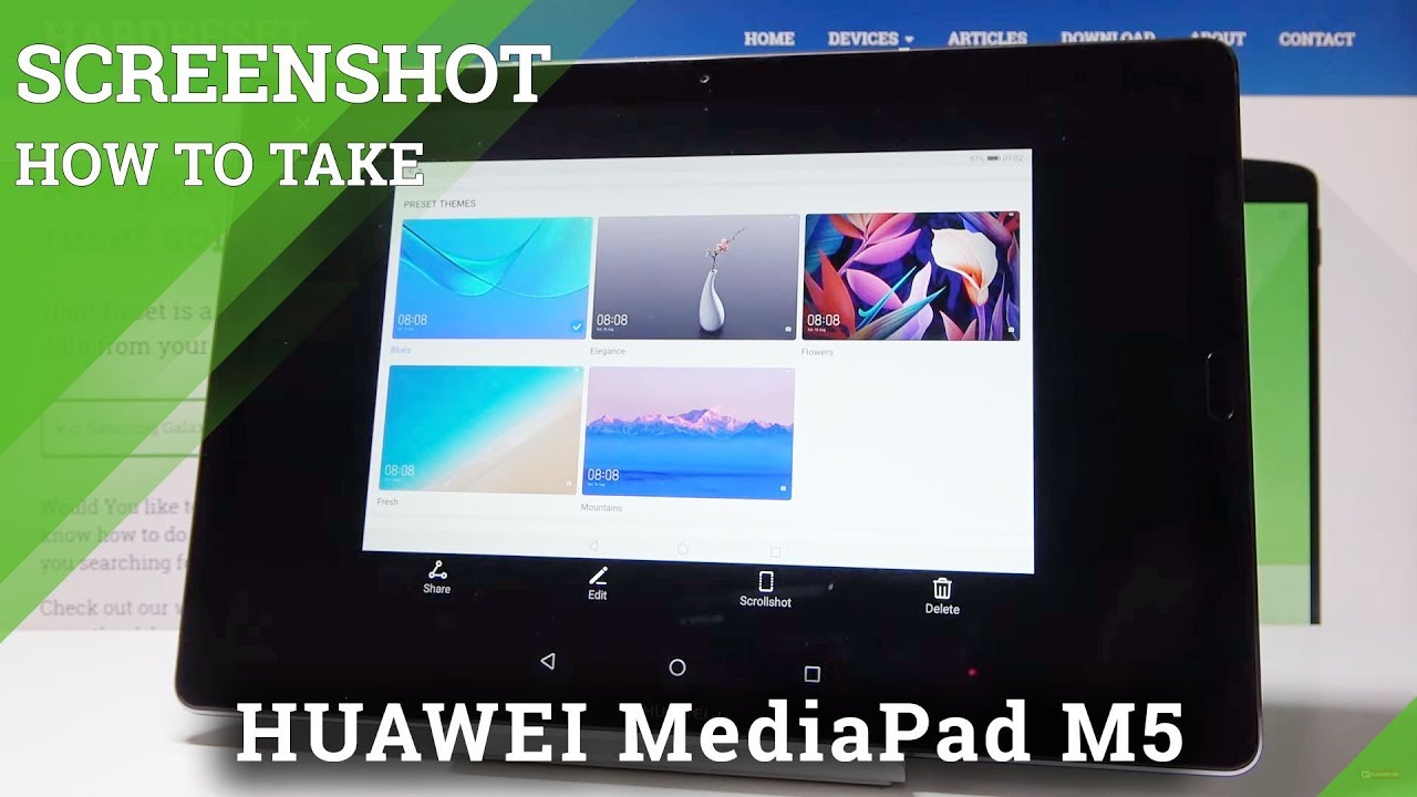 How to Take Sceenshot in HUAWEI MediaPad M5 - Grab a Screen - YouTube